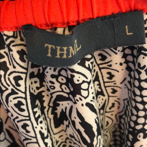 THML | Dresses | Thml Maxi Dress Halter Maxi Red Black And Tan L | Poshmark